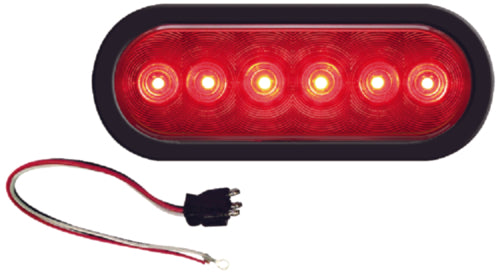 LED 6" OVAL LIGHT RED 6 DIODES – Avalanche Motorsports